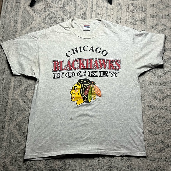 Vintage | Shirts | Vintage 9s Chicago Blackhawks Nhl Tee Single Stitch ...